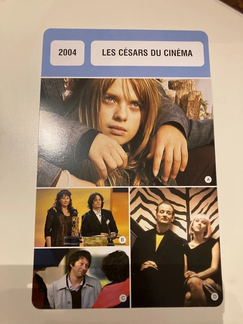 CARTE FICHE CINEMA Carte Fiche Cinema Les Cesars Du Cinema Francais ...