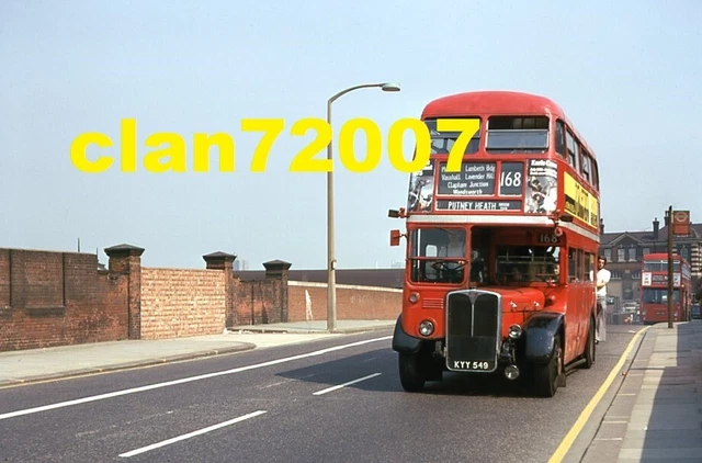 ORIGINAL BUS COLOUR slide LT RT1722 , KYY 541, at Clapham Junction Sep ...