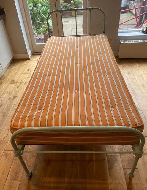 IRON SINGLE BED Frame with mattress. £10.78 - PicClick UK
