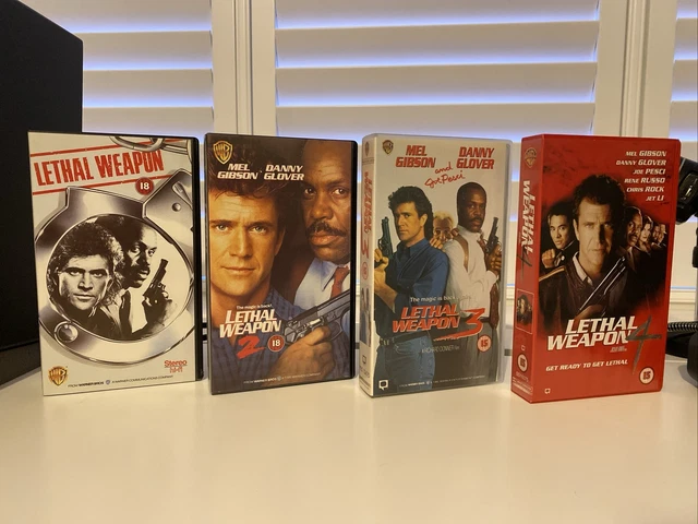 Lethal Weapon Collection 1 2 3 4 Vhs Video Pal 1 4 Mel Gibson Danny