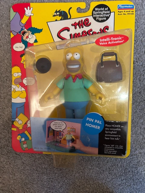 THE SIMPSONS PLAYMATES Wos Action Figure - Series 2 Pin Pal Homer (Free ...