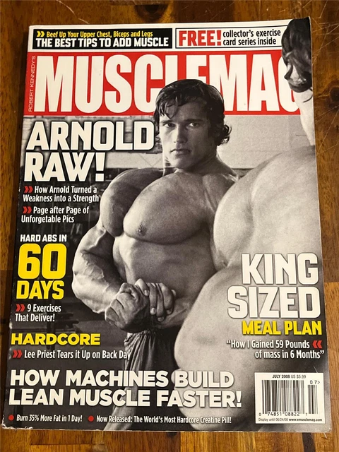 MUSCLEMAG BODYBUILDING MUSCLE magazine ARNOLD SCHWARZENEGGER 7-08 £15. ...