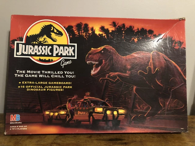 VINTAGE JURASSIC PARK Board Game 1992 Milton Bradley Dinosaurs 90% ...