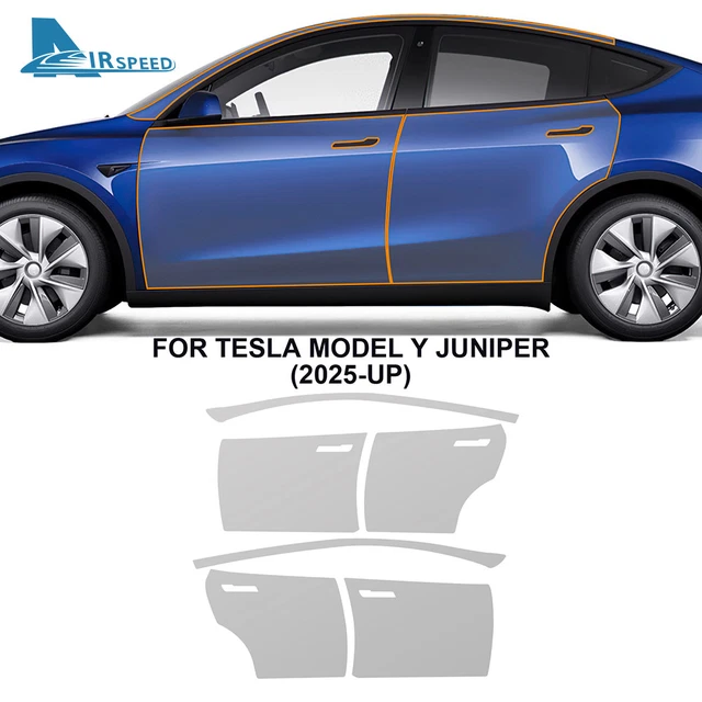 FOR TESLA MODEL Y Juniper 2025-UP Car Doors Precut Paint Protection ...