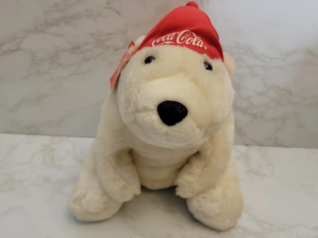 VINTAGE, 1995 COCA-COLA Bear with Backwards Cap White 13" NOS With Tags ...