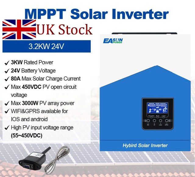 3.2KW SOLAR OFF Grid Inverter 24V 80A MPPT Charge Controller Wifi ...