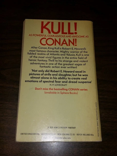 KING KULL ROBERT E.howard Paperback (Box18)