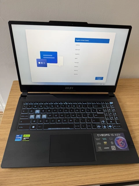 MSI CYBORG 15 A12VF RTX 4060, 512GB SSD, Intel i7 12th Gen, 2.3GHz ...