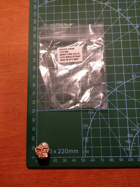 BRITISH ARMY MILITARY Rank Badge, Miniature, Crown, Gold £5.00 ...