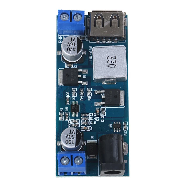 5A DC-DC 24V 12V to 5V Step Down Power Supply Converter USB Charging ...