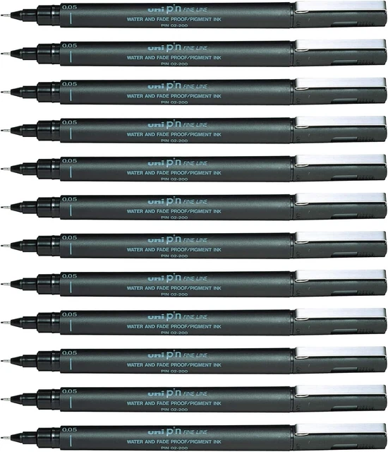 UNI-BALL PIN 0.05 mm Pen - Black (Pack of 12) $47.99 - PicClick AU