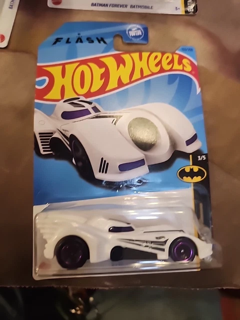 HOT WHEELS BATMOBILE DC The Flash Batman Series #3/5 White Diecast 1:64 ...