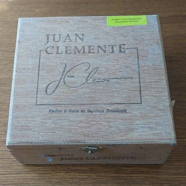 ANTIQUE JUAN CLEMENTE Dominican Republic Wooden Cigar Box £8.60 ...