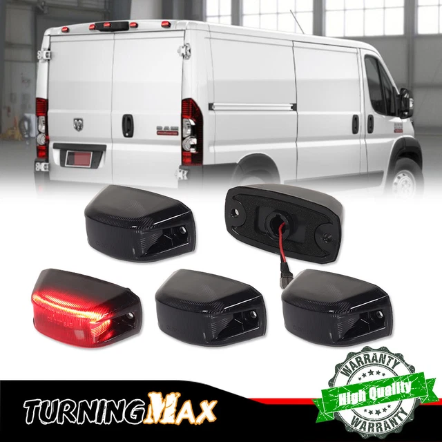 SMOKE RED LED Rear Cab Roof Marker Lights For 14-23 RAM Promaster 1500 ...