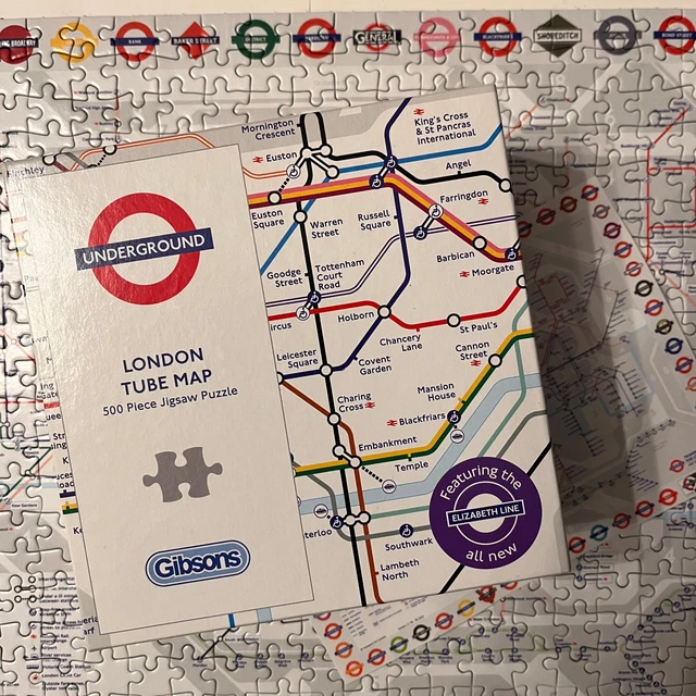 LONDON UNDERGROUND TFL Map, 500 Piece Jigsaw Puzzle, Complete £5.45 ...