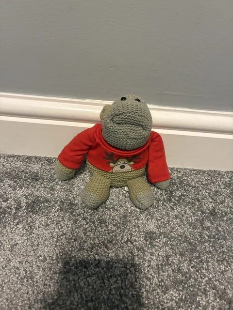 PG TIPS MONKEY Christmas Soft Toy Red Jumper Plush Knitted Xmas Tea ...