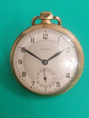 MONTRE GOUSSET PLAQUE Or Sunex Suisse ne fonctionne pas EUR 50,00 ...