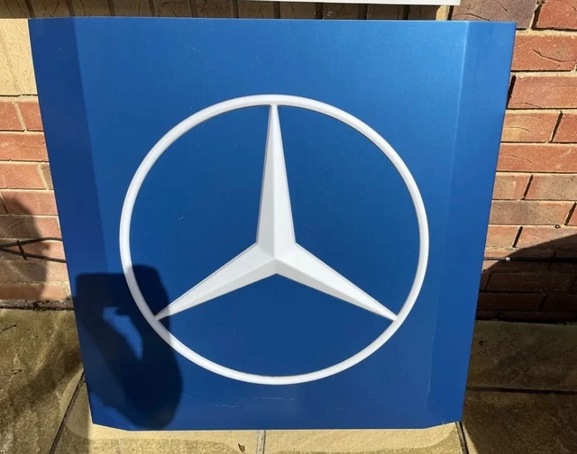VERY RARE 1980’S MERCEDES-BENZ SHOWROOM DEALERSHIP GARAGE SIGN £1,995. ...