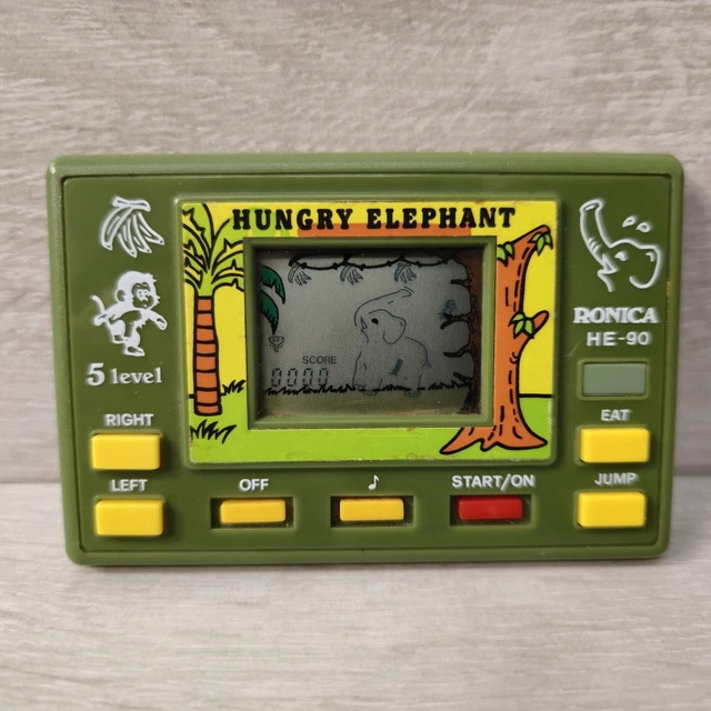 RARE RONICA HUNGRY Elephant Vintage LCD Handheld Electronic Game, Fully ...