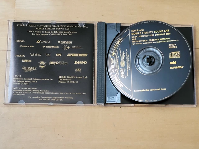 ÉCHANTILLONNEUR DE TEST IASCA et MOBILE FIDELITY SOUND LAB 24 carats or ...