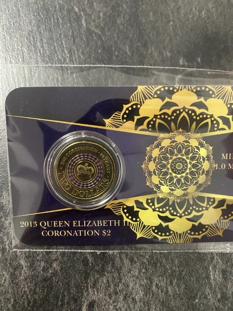 2013 $2 TWO dollar Queen Elizabeth II Purple Coronation Coin ...