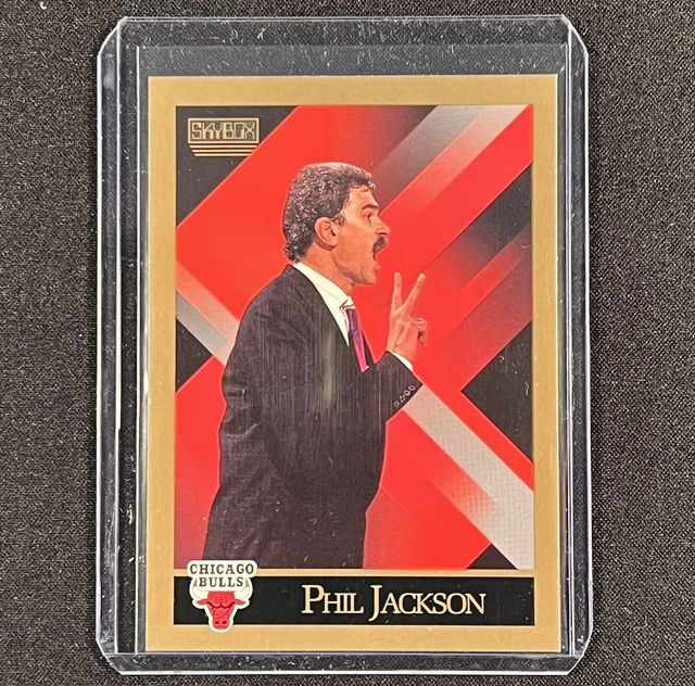 PHIL JACKSON 1990 SkyBox NBA Basketball Card CHICAGO BULLS 304 PSA £6. ...