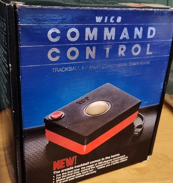VINTAGE COMMODORE/ATARI/VIC20 WICO Command Control Trackball Controller ...