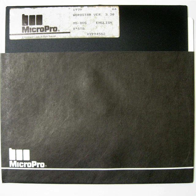 MICROPRO ® WORDSTAR Version 3.30 For MS-DOS - On One 8" Floppy Disk ...