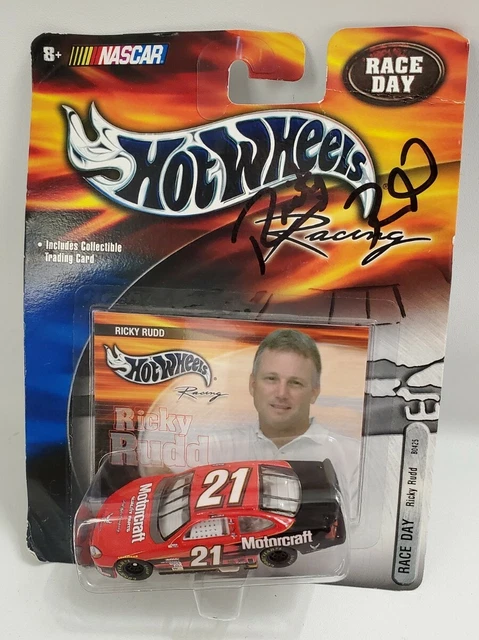 MATTEL HOT WHEELS NASCAR Racing Ricky Rudd *SIGNED* Race Day Trading ...