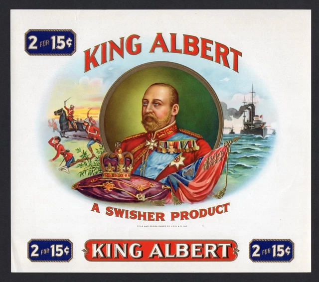 RARE OLD ORIGINAL KING ALBERT Cigar Label - BATTLE SCENES $19.99 - PicClick