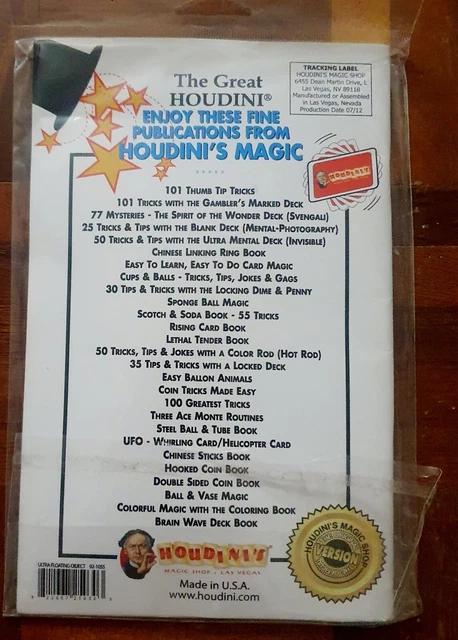 HOUDINI'S MAGIC SHOP UFO Whirling Card Helicopter Card Magic Trick DVD ...