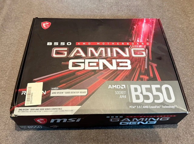MSI B550 GAMING GEN3 AMD AM4 DDR4 ATX MOTHERBOARD + AMD RYZEN 7 5800x £ ...