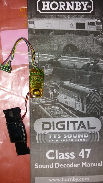 HORNBY TTS SOUND Class 47 R8103 DCC Decoder 8-pin, Iphone speaker, with ...