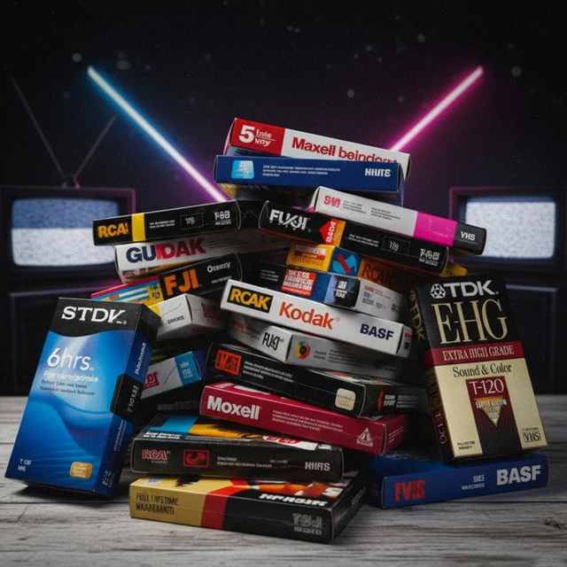 U-PICK! MULTI FACTORY Sealed Blank VHS Tapes Sony Maxell Kodak Video ...
