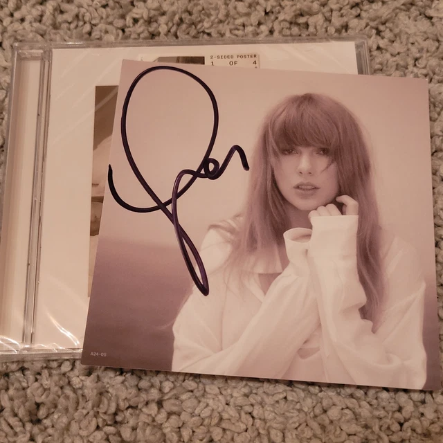 TAYLOR SWIFT HAND Signed TTPD the Tortured Poets Department CD album ...
