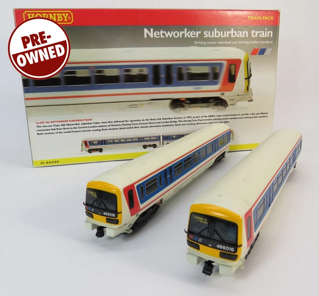 OO GAUGE HORNBY R2001A Class 466 Networker 2 Car DMU Network SouthEast ...