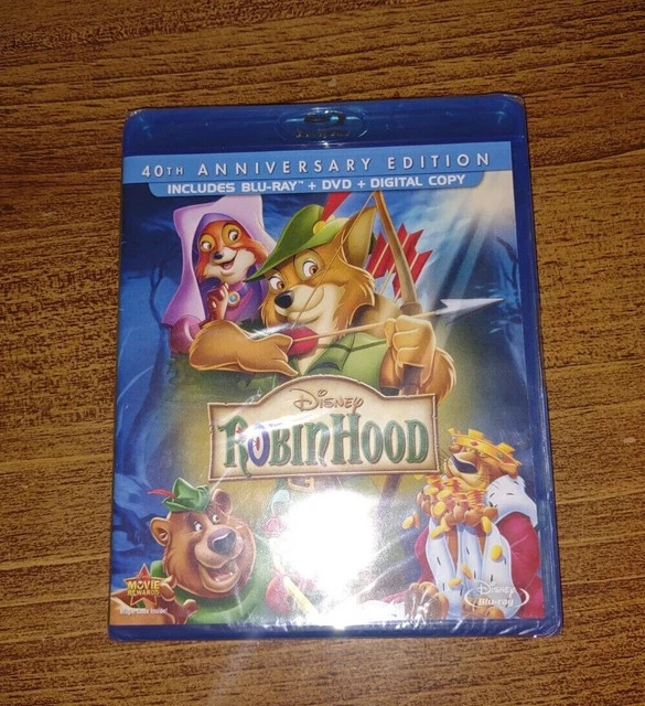 DISNEY’S ROBIN HOOD Blu-ray DVD Digital Copy 40th Anniversary Edition ...