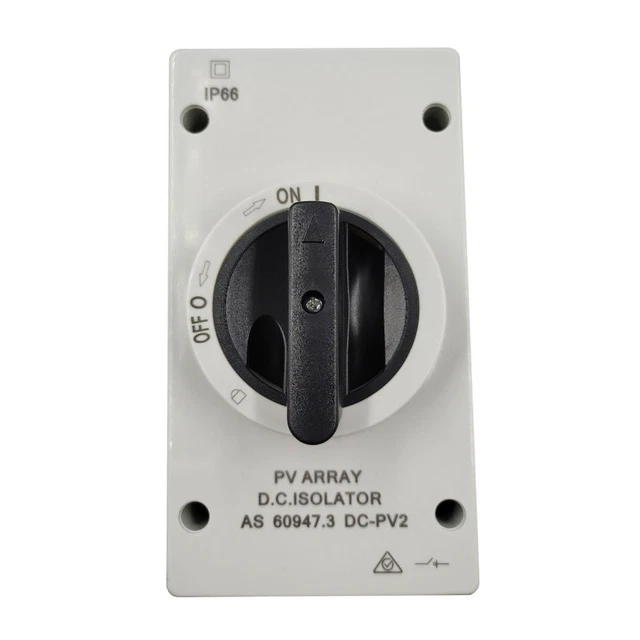 32A 2 POLE/4 Pole 1000Vdc Ip66 Solar/Pv - True Dc Enclosed Rotary ...