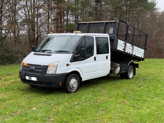 2014 (63) FORD Transit Caged Tipper Double Cab Crew Cab 2.2 125 Mk7 ...