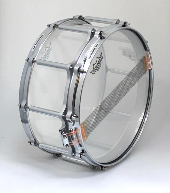 PEARL CRB1465S FREE Floating Crystal Beat Snare 14x6.5in, Ultra Clear £ ...