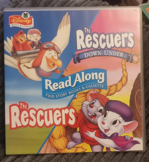 THE RESCUERS/DOWN UNDER - Disney Read Along - 2 Books With Cassette ...