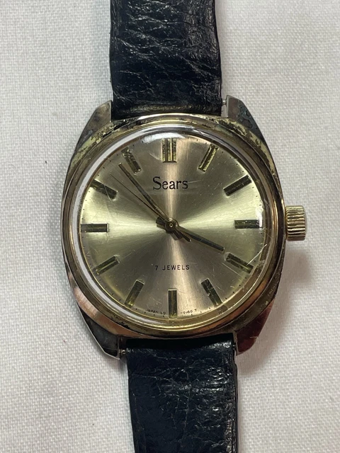 VINTAGE SEARS AUTOMATIC Watch 7 Jewels Japan Movement – Runs – Gold ...