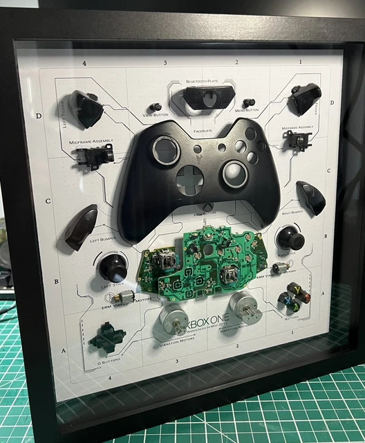 XBOX BLUE CONTROLLER X Series Teardown in shadow box Wall Art EUR 207 ...