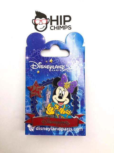DISNEY 25TH ANNIVERSARY Disneyland Paris Authentic Minnie Mouse Trading ...