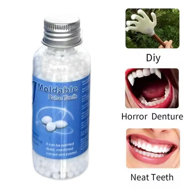 MOLDABLE FALSE TEETH Temporary Tooth Repair Denture Filling SolidGlue ...