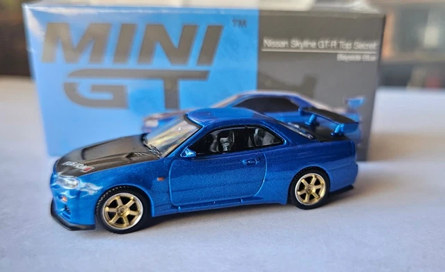 MINI GT - Nissan Skyline Gtr R34 Top Secret [Blue] Near Mint Vhtf ...