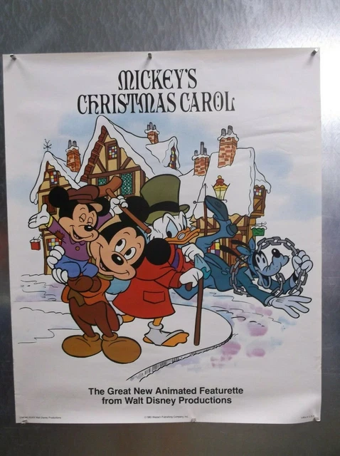 VINTAGE 1983 WALT DISNEY MICKEY'S CHRISTMAS CAROL POSTER 1ST EDITION 18 ...