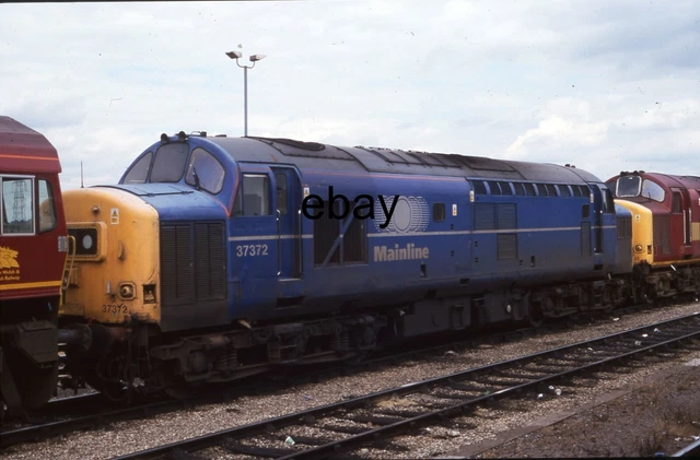 35MM RAILWAY SLIDE- BR Diesel Electric Class 37. 37372 @ Didcot £2.99 ...