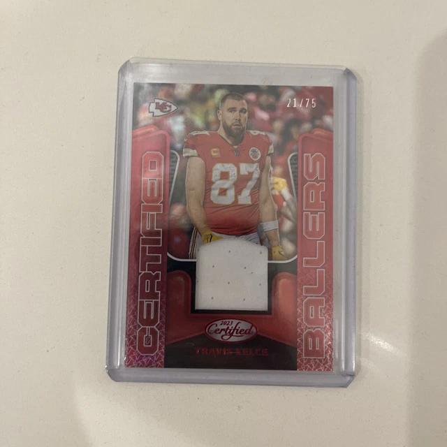 TRAVIS KELCE - Certified Ballers Jersey Patch 21/75 - NFL KC Chiefs $12 ...