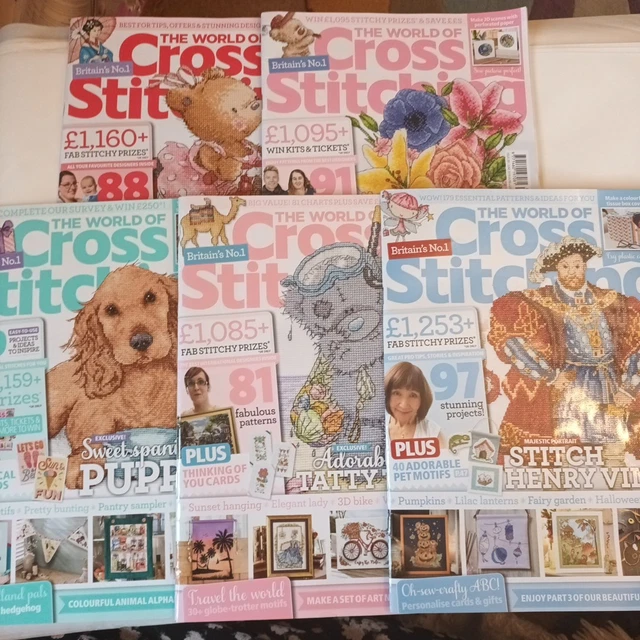 THE WORLD OF Cross Stitching Magazines - Issues 280,281,282,283 and 285 ...